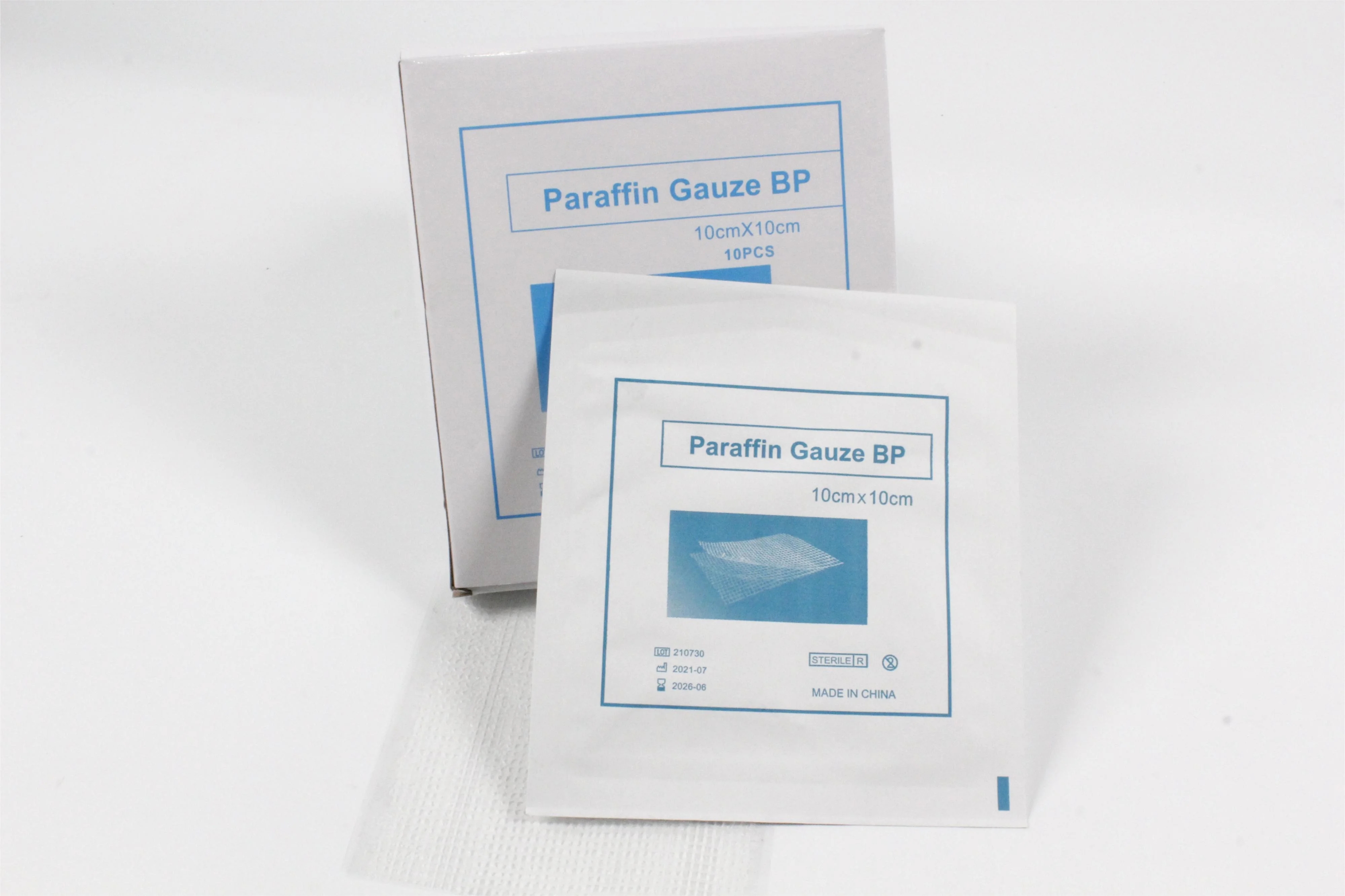 Factory Price Cotton Absorbent Medical Paraffin Gauze Bp Swab Pad Dressings